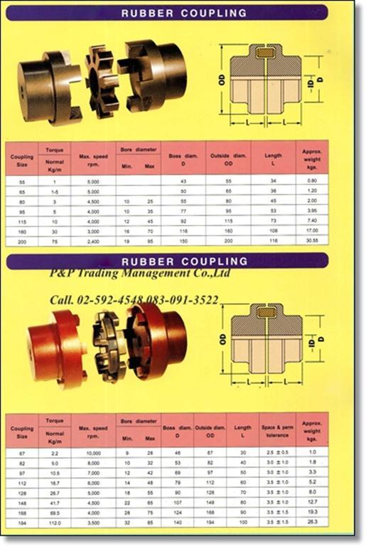 PRODUCT RUBBER COUPLING (ยางยอย) : บริษัท พีแอนด์พี เทรดดิ้ง แมนเนจเ ...