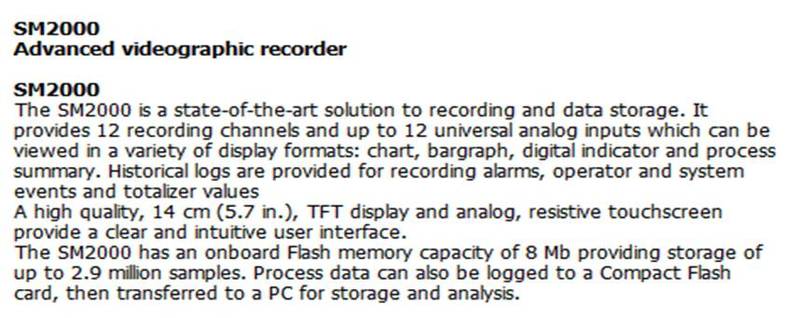 บริษัท ซีดีดี เอ็นจิเนียริ่ง แอนด์ ซัพพลาย จำกัด : SM2000