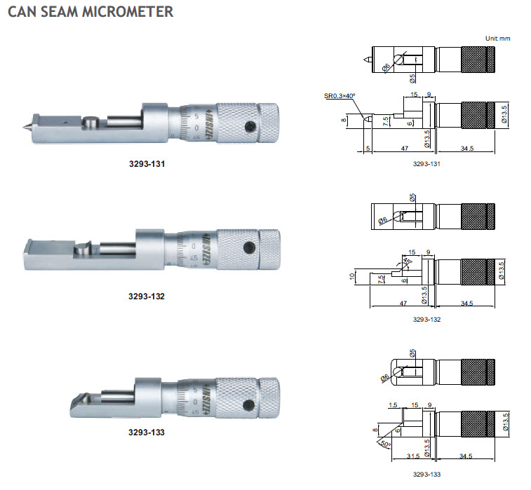 PRODUCT CAN SEAM MICROMETER รุ่น 3293 : บริษัท อินเตอร์ทูลไทย จำกัด ...