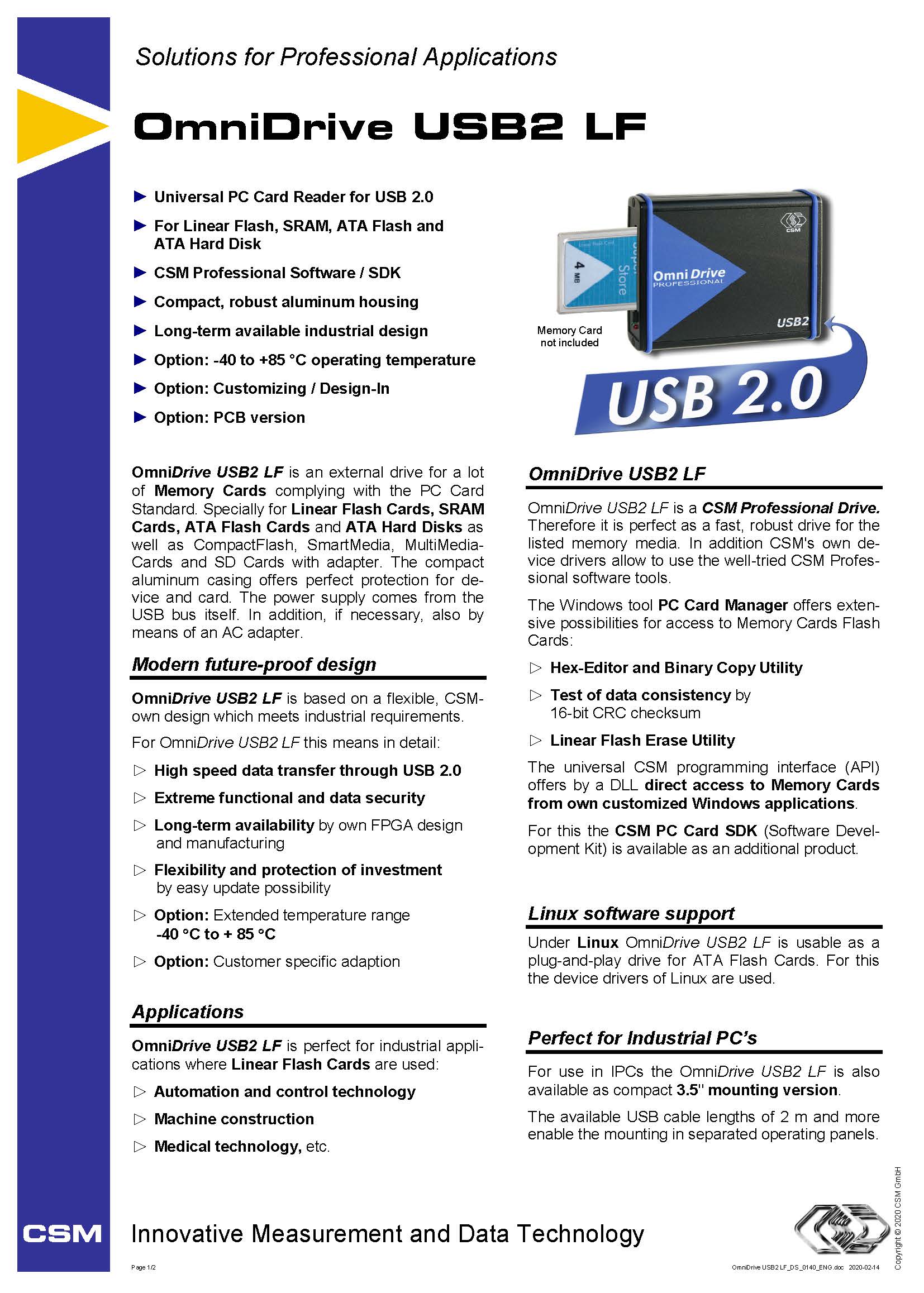 PRODUCT OmniDrive USB2 Professional : บริษัท เมคคาทรอนิกส์ แมชชีน ทูลส์ ...