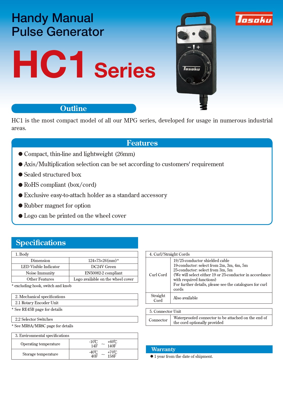 PRODUCT TOSOKU Habdy Manual Pulse Generator : บริษัท เมคคาทรอนิกส์ ...