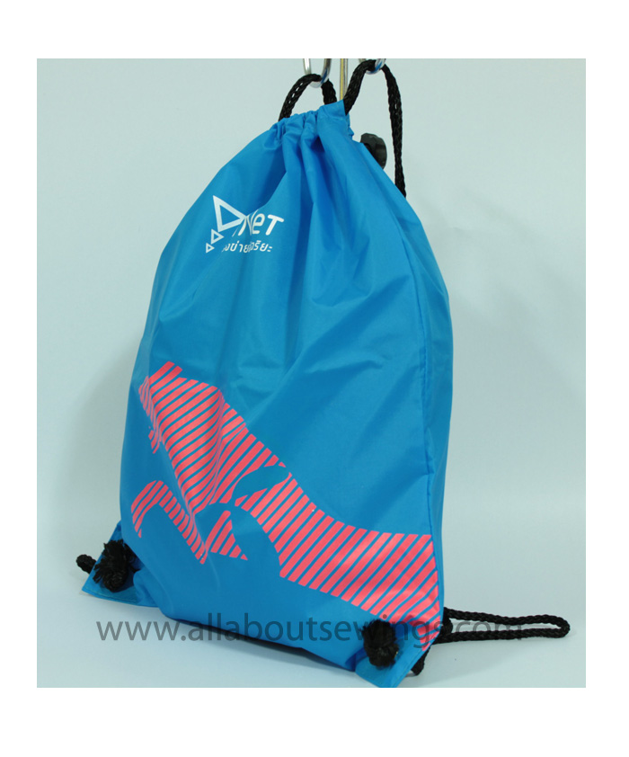 ผลิตกระเป๋าผ้า ผลิตหมอนอิง : เป้สะพายหลังหูรูด ผ้าร่มกันน้ำ TriNet