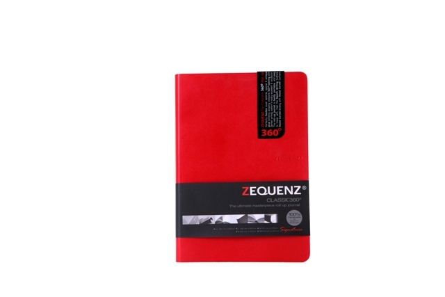 ZEQUENZ 360 Journal, Cases, Bags : Signature360 L Classic Ruled/Red
