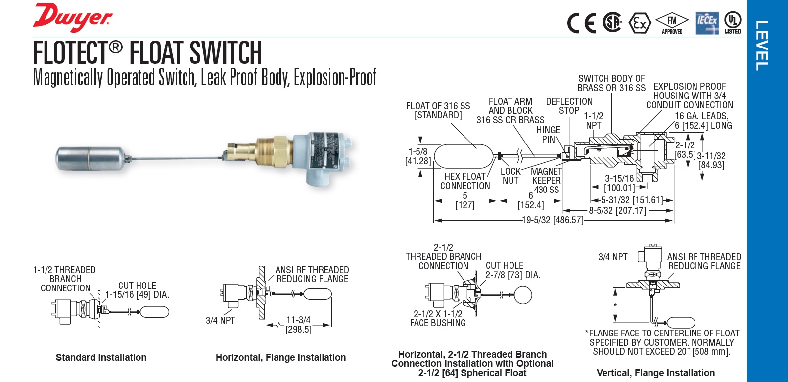 PRODUCT The SERIES L4 Flotect Float Switches is a rugged and reliable float switch which ...