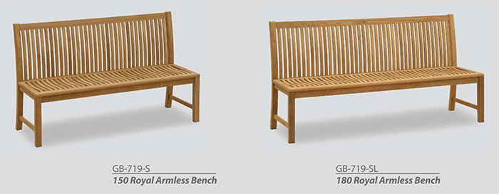 PRODUCT GB-719-SSL 205 Royal Armless Bench : บริษัท สันต์ไทย จำกัด ...